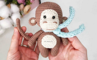 Macaco fofo Amigurumi - Croche Uma Arte