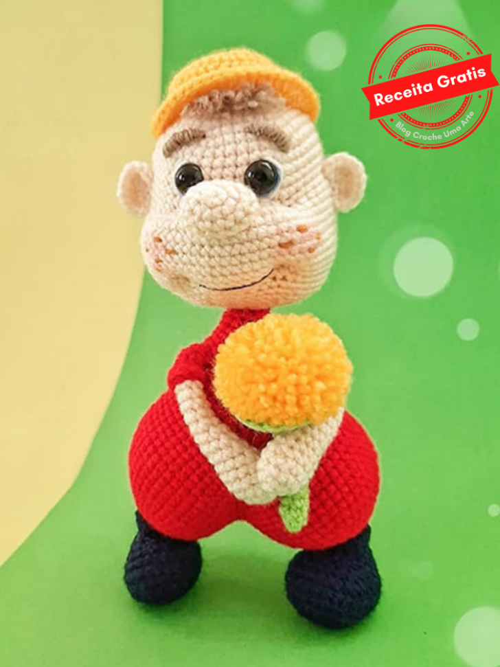 Boneco Ruivo Nerd Amigurumi - Croche Uma Arte